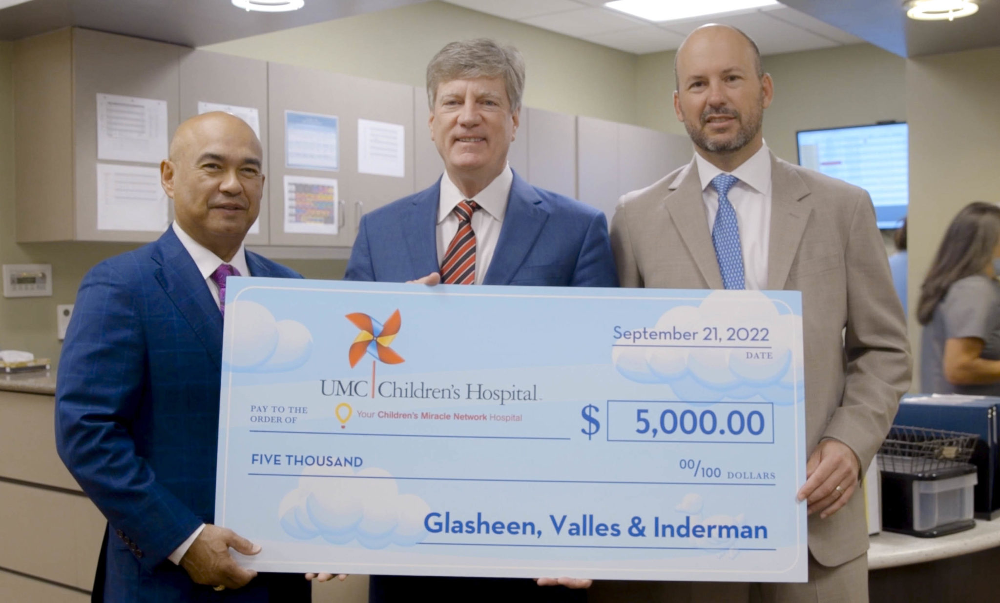 Glasheen, Valles & Inderman Injury Lawyers Donate $5,000 to UMC ...
